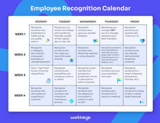 Employee Recognition Calendar